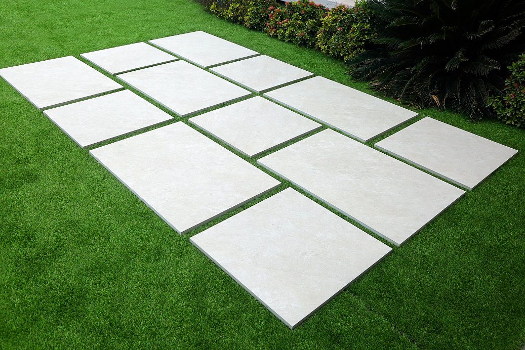 Quartzite White Porcelain Paving - The Patio Warehouse Kent UK
