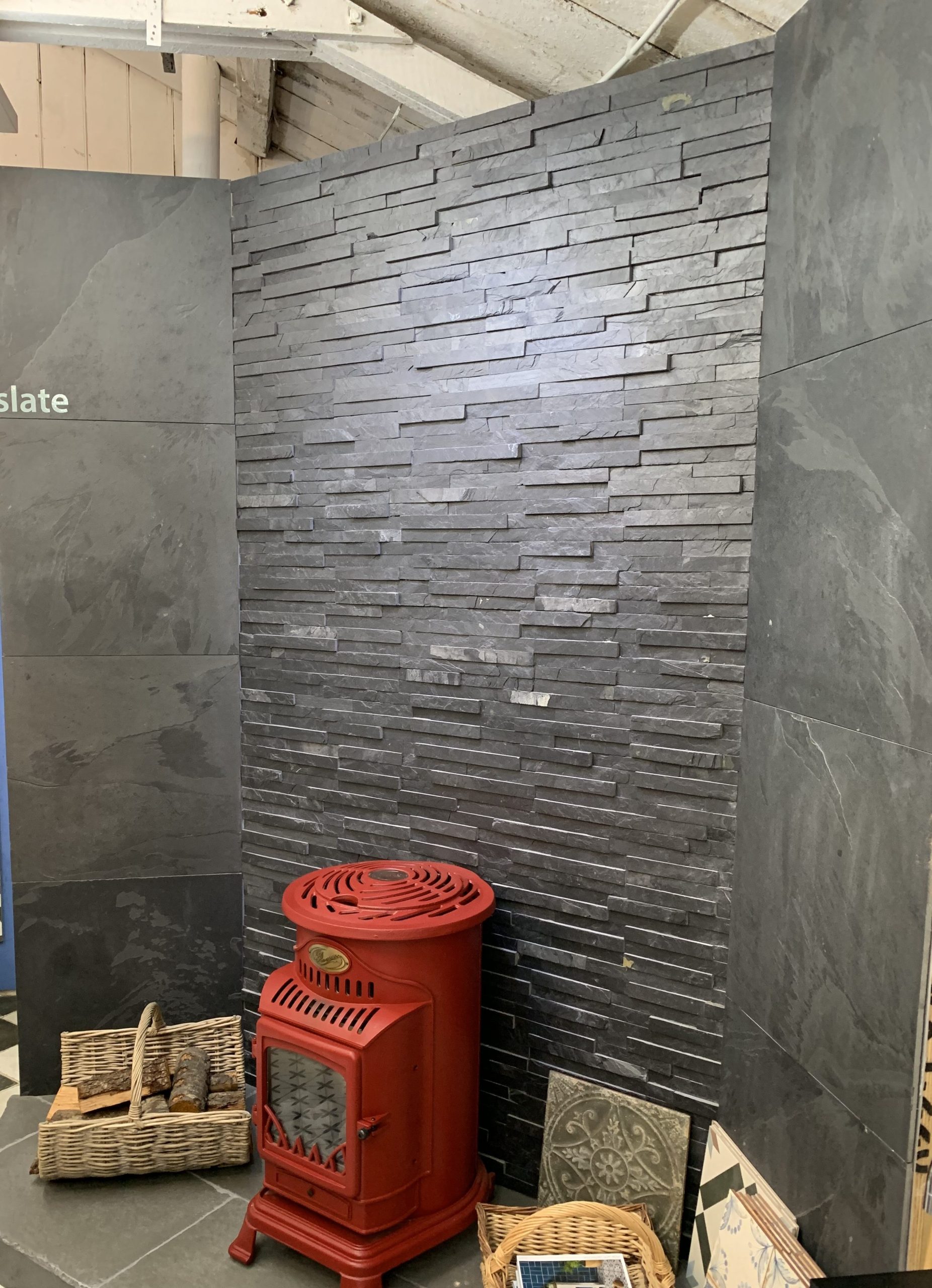 Black Slate Split Face Z Panel Cladding - The Patio Warehouse Kent UK